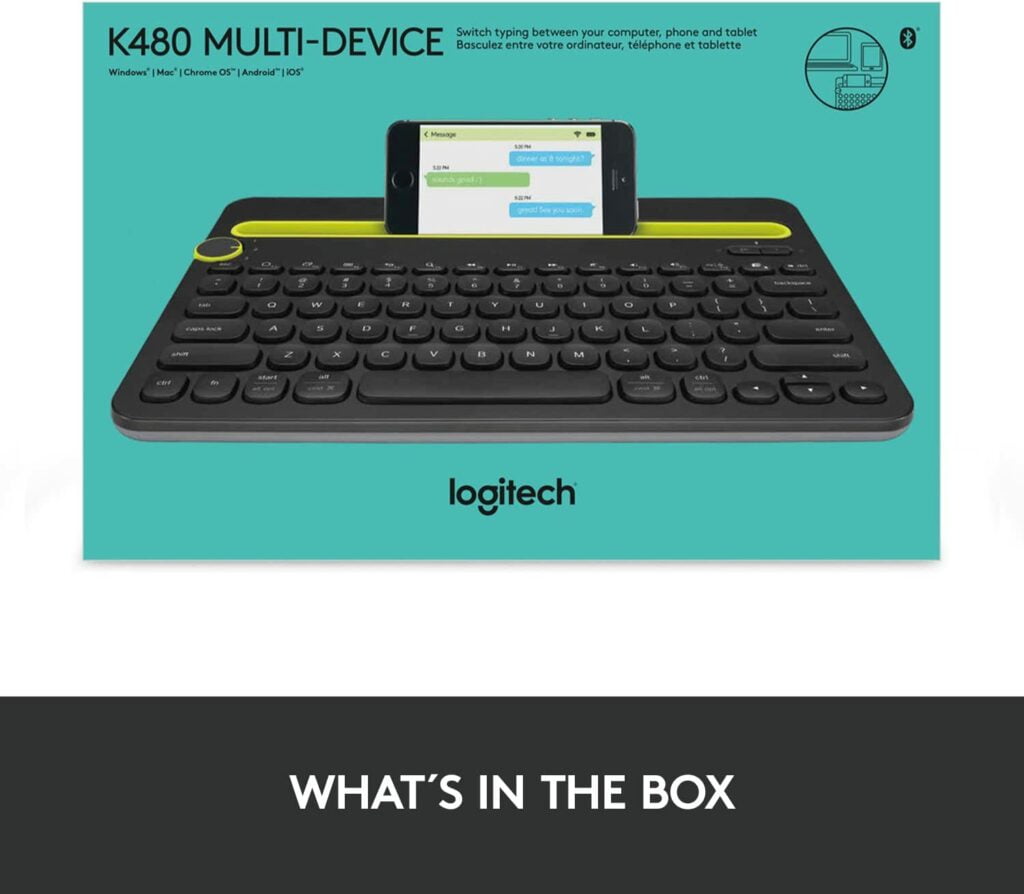 Logitech K480 Wireless Multi-Device Keyboard for Windows, macOS, iPadOS ...